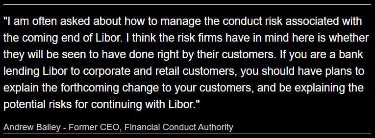 Conduct risk rises - Risks arising from transition out of LIBOR